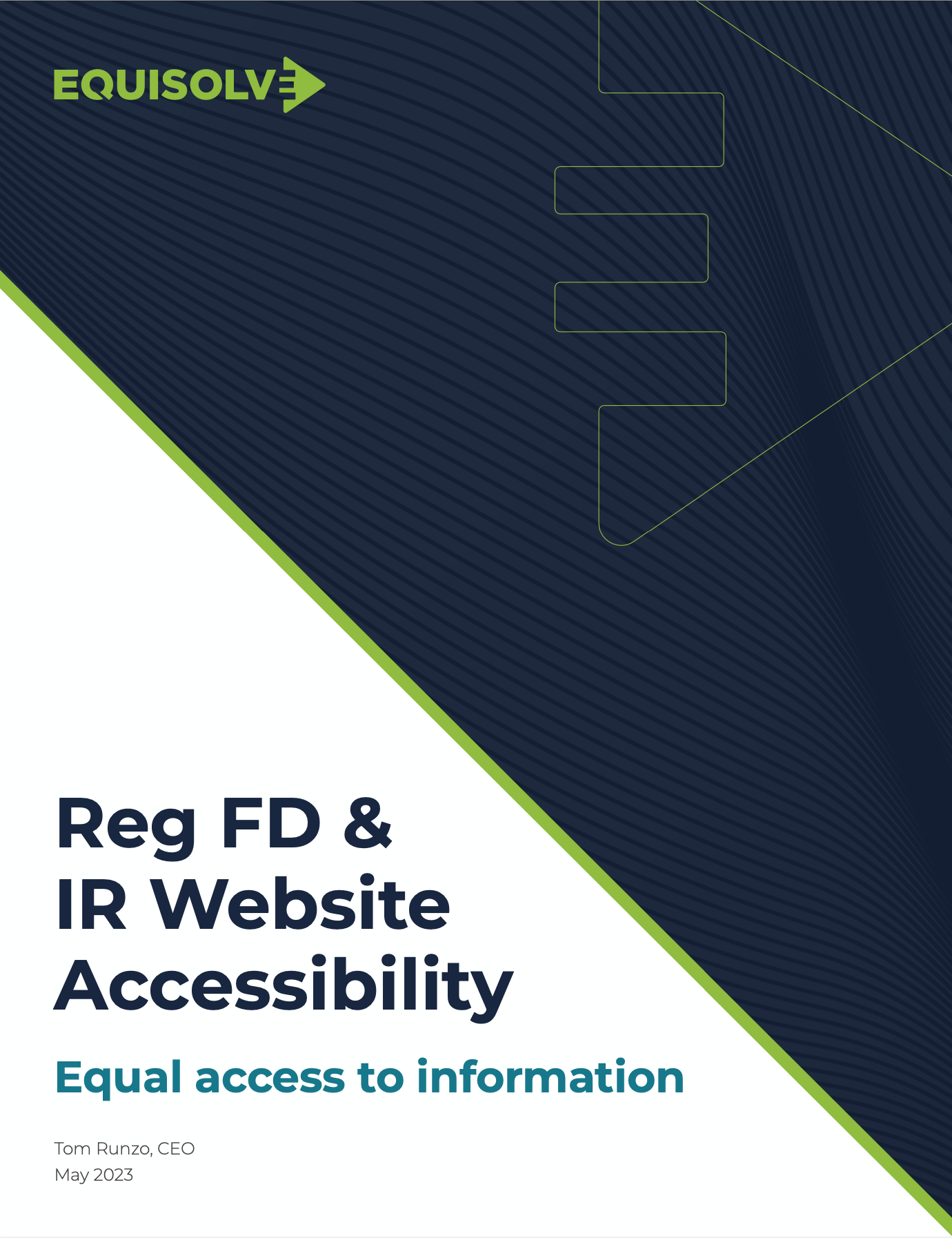 Reg FD & IR Website Accessibility :: Equisolve
